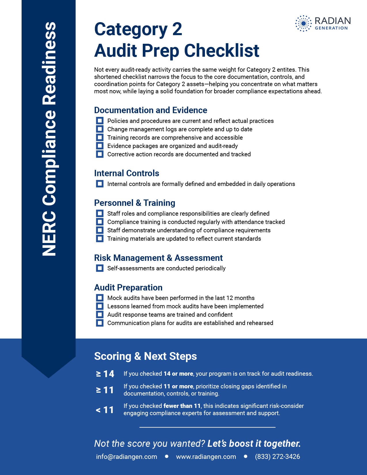 NERC Compliance Readiness Checklist for Category 2 Assets - Download ...